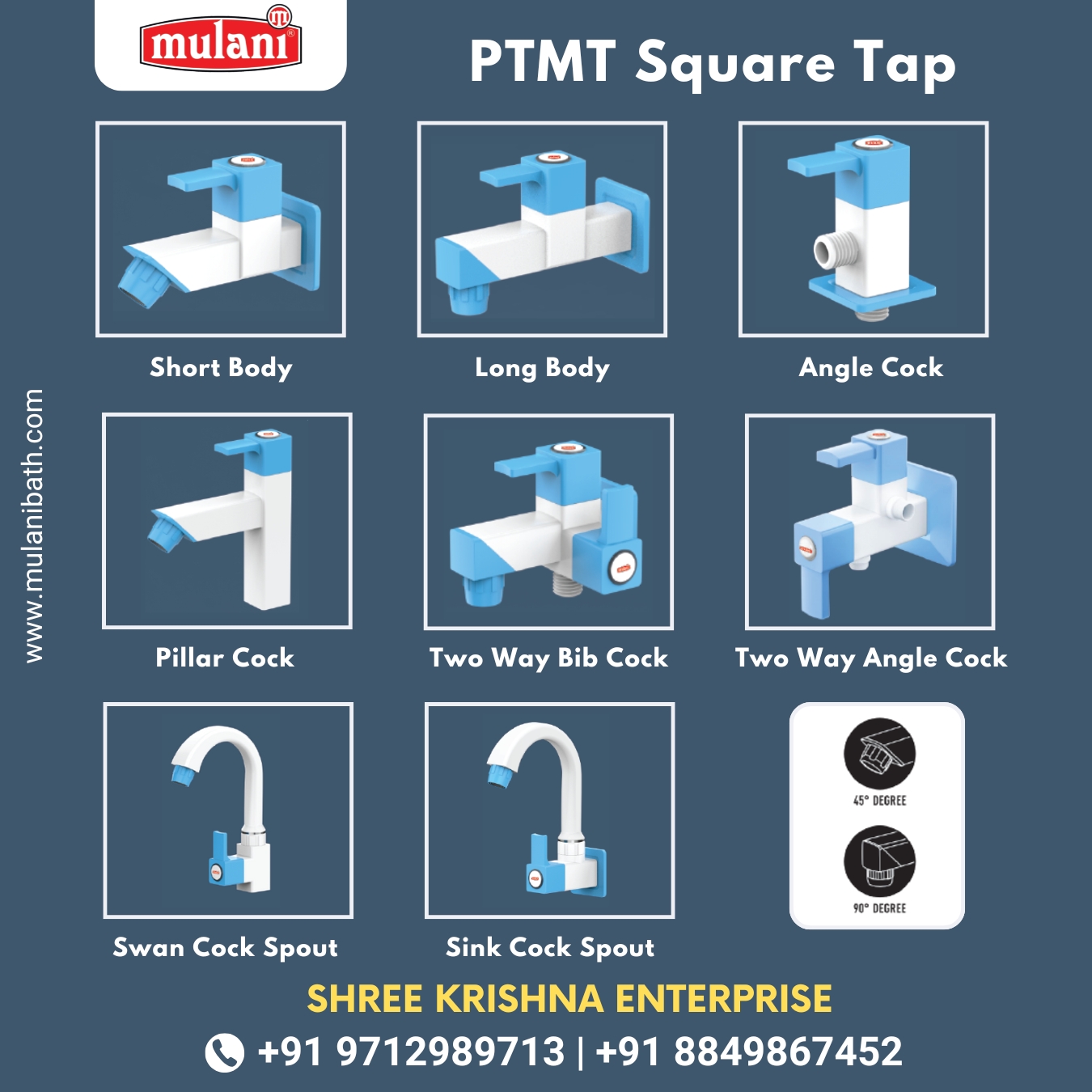PTMT Square Tap - Shree Krishna Enterprise Mulanibath